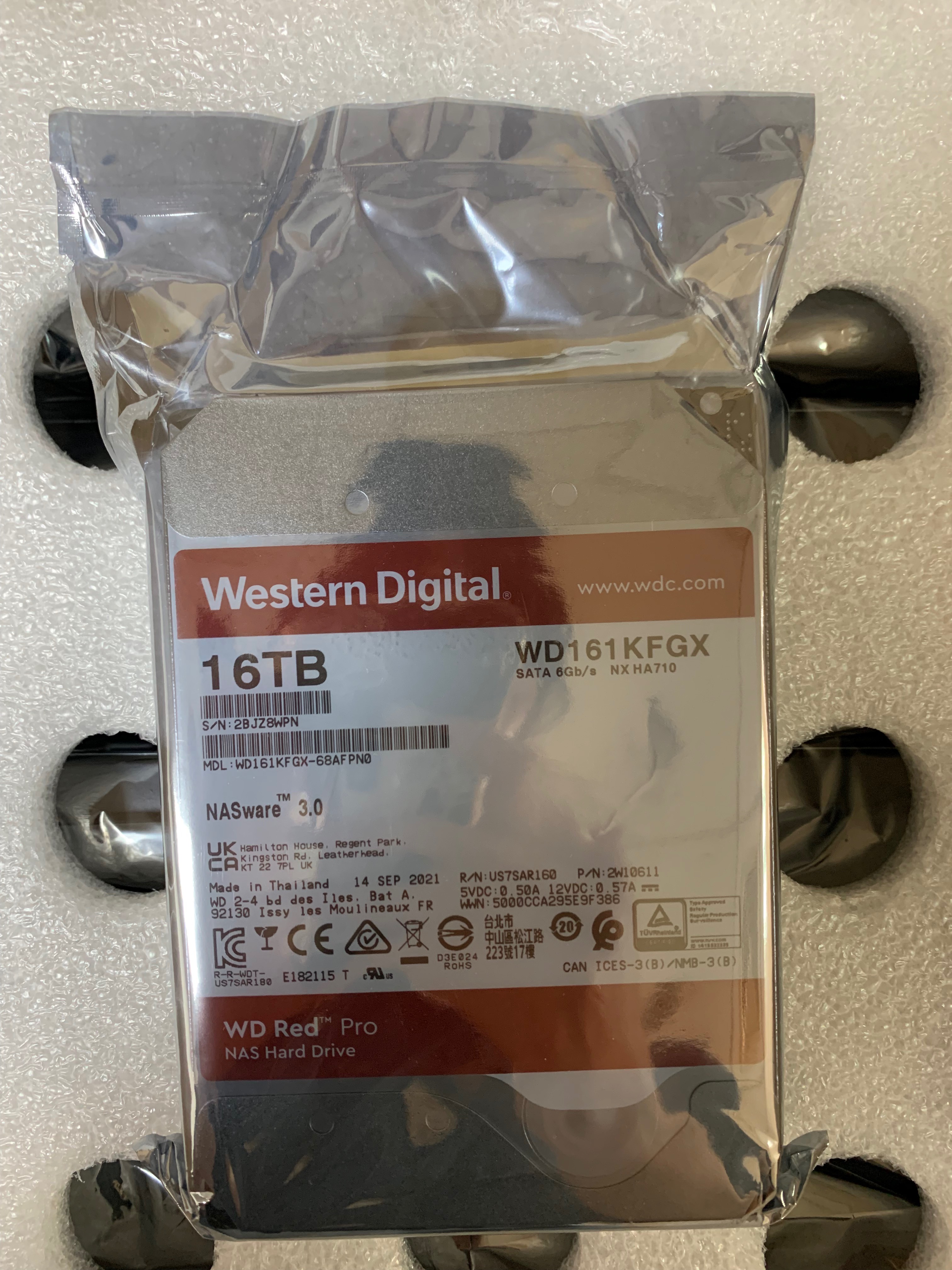 WD/西部/数据 161KFGX机械硬盘16T西数硬盘云存储NAS红盘PRO-阿里巴巴