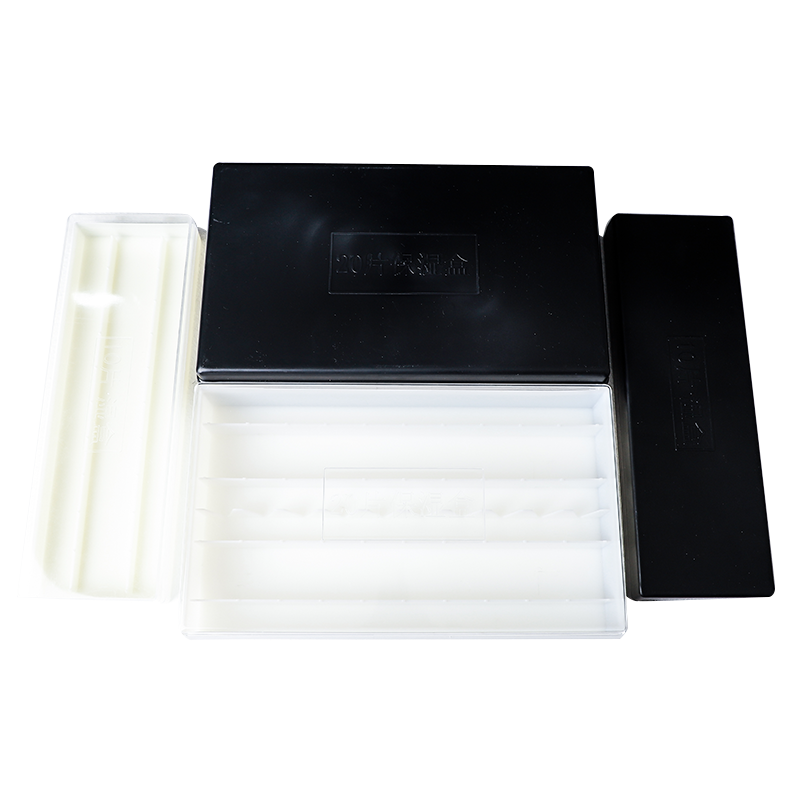 10片20片装载玻片塑料湿盒黑色避光湿盒白色透明免疫组化湿盒载玻片保湿盒抗体孵育盒一体成型瑞崛实验