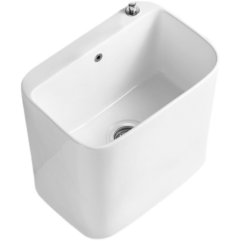 444Z陶瓷家用加大洗拖把池加高拖布池帶龍頭一體陽臺落地式拖