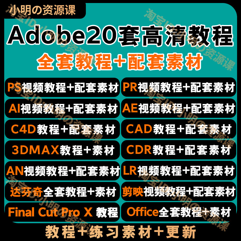 从零开始的全能设计师之路：PS、PR、AE、AI、C4D、CAD、CDR、3DMax全攻略！🌟-设计创作-淘宝百科网