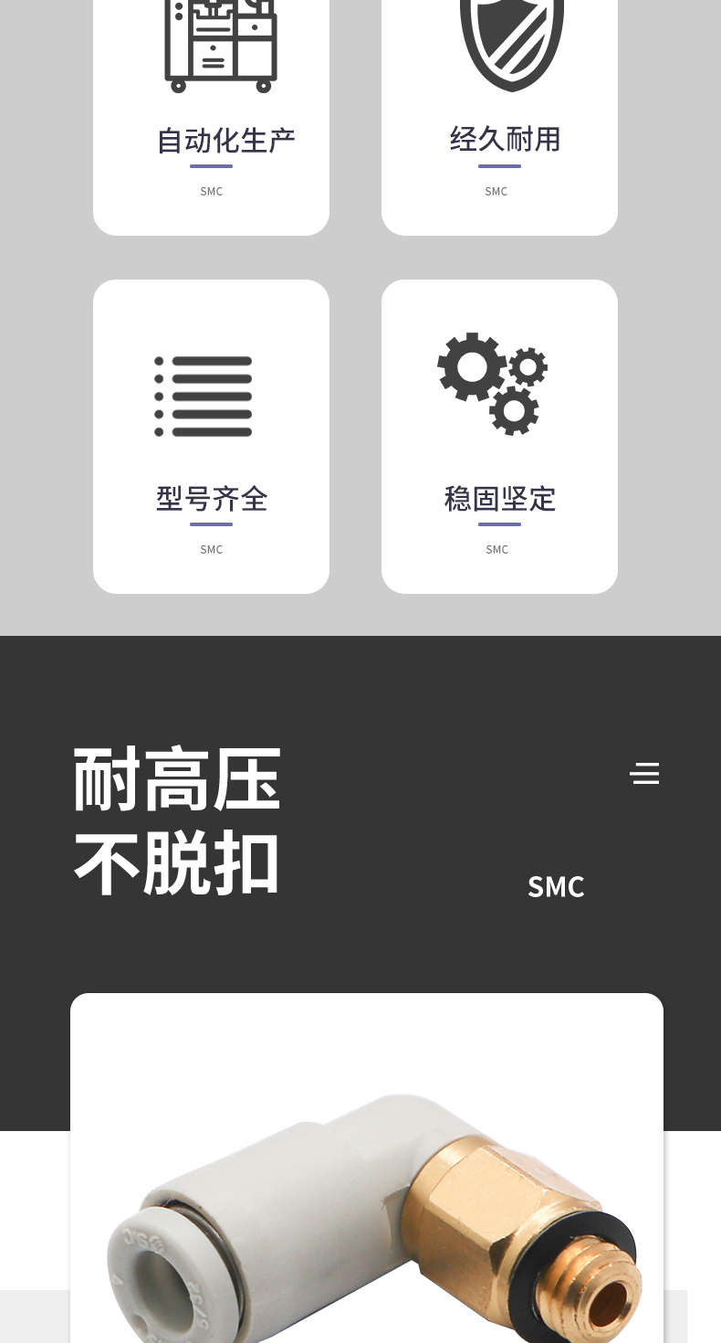 SMC气管L型外螺纹弯通90度接头KQ2L04/06/08/10/12-M5/02S/03/04S-阿里巴巴