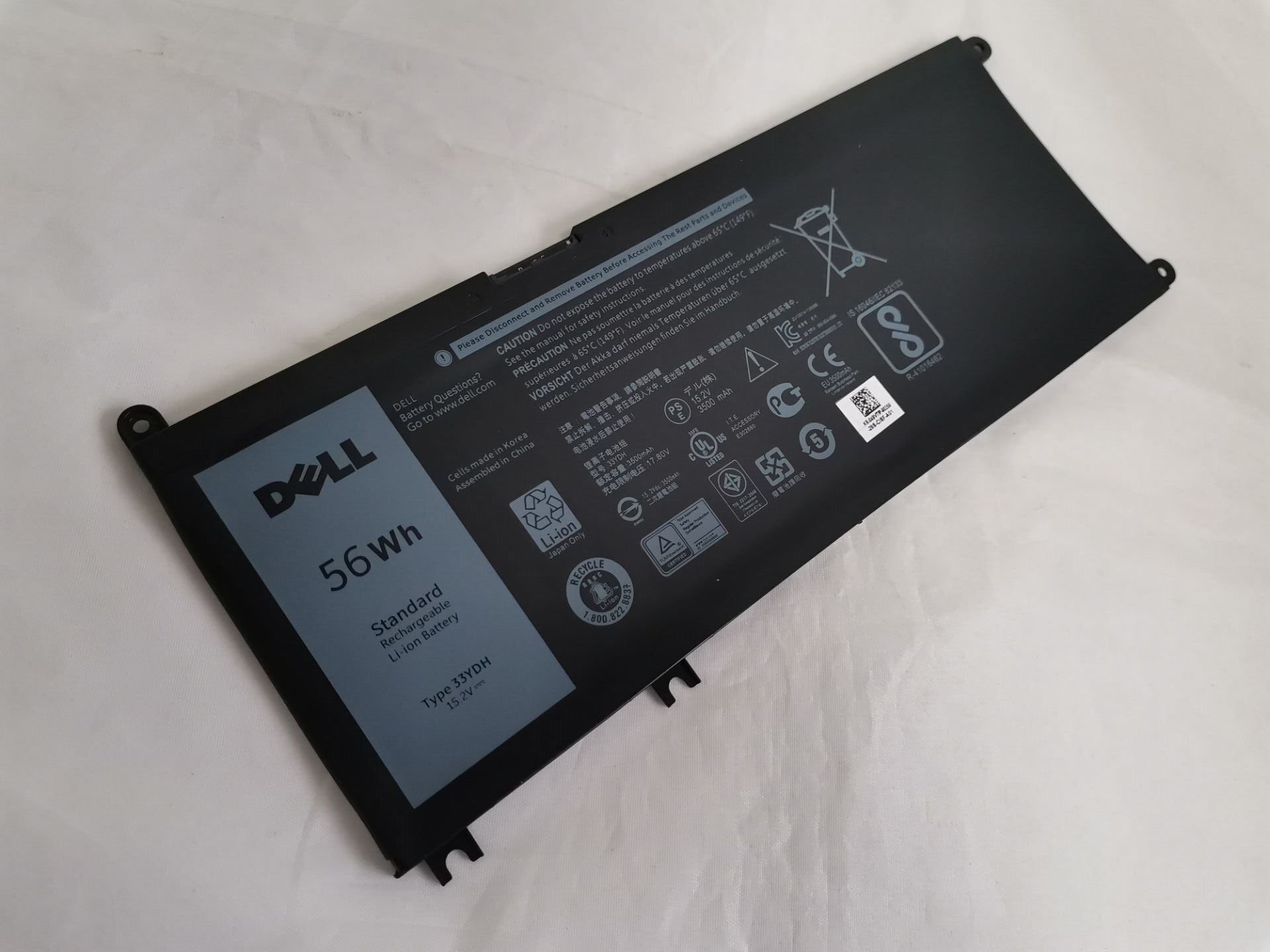 适用Dell 33YDH P30E001 P72F P72F001 P72F002 PVHT1 笔记本电池