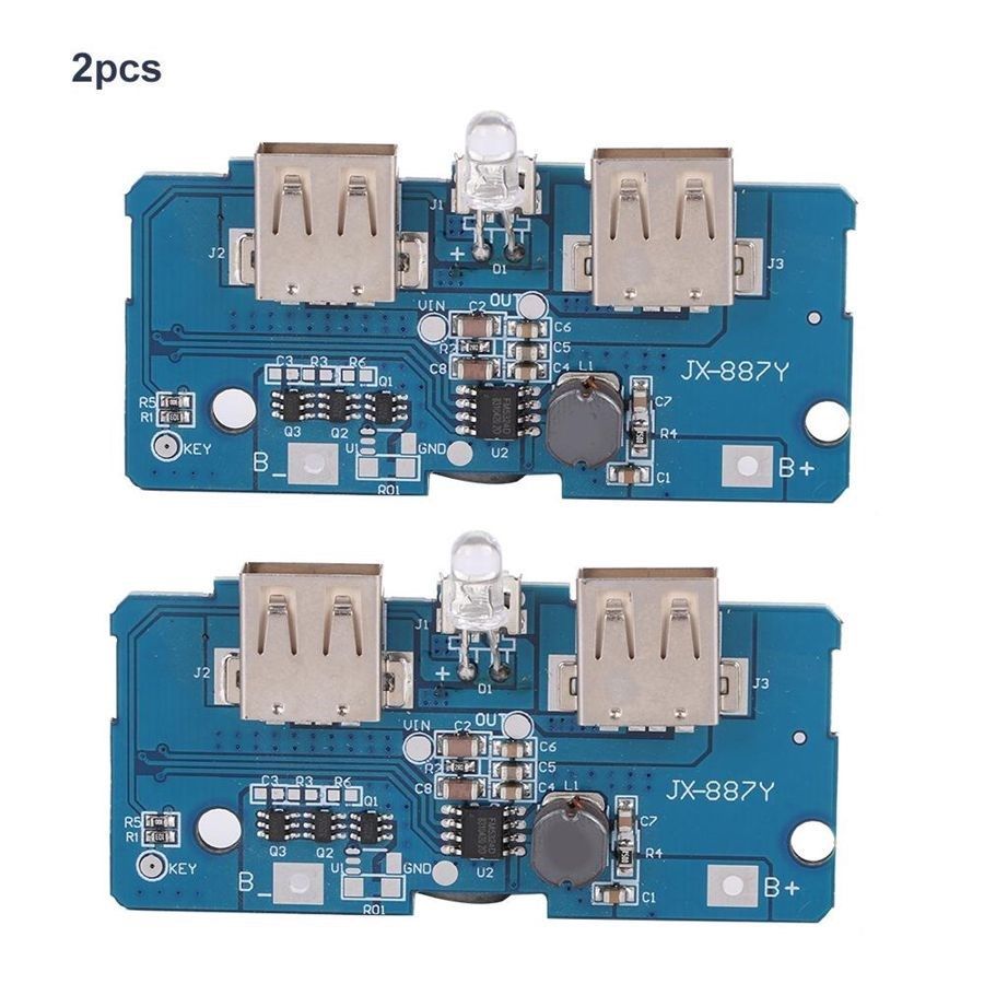 2Pcs Boost Module 3.7V to 5V Step-Up Power Module 2A Dual-US-Taobao