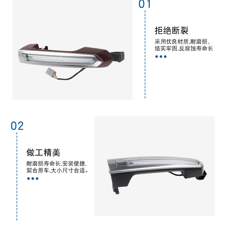 13592175适用于凯迪拉克CT5 ATSL 车门外拉手带LED灯光把手-阿里巴巴