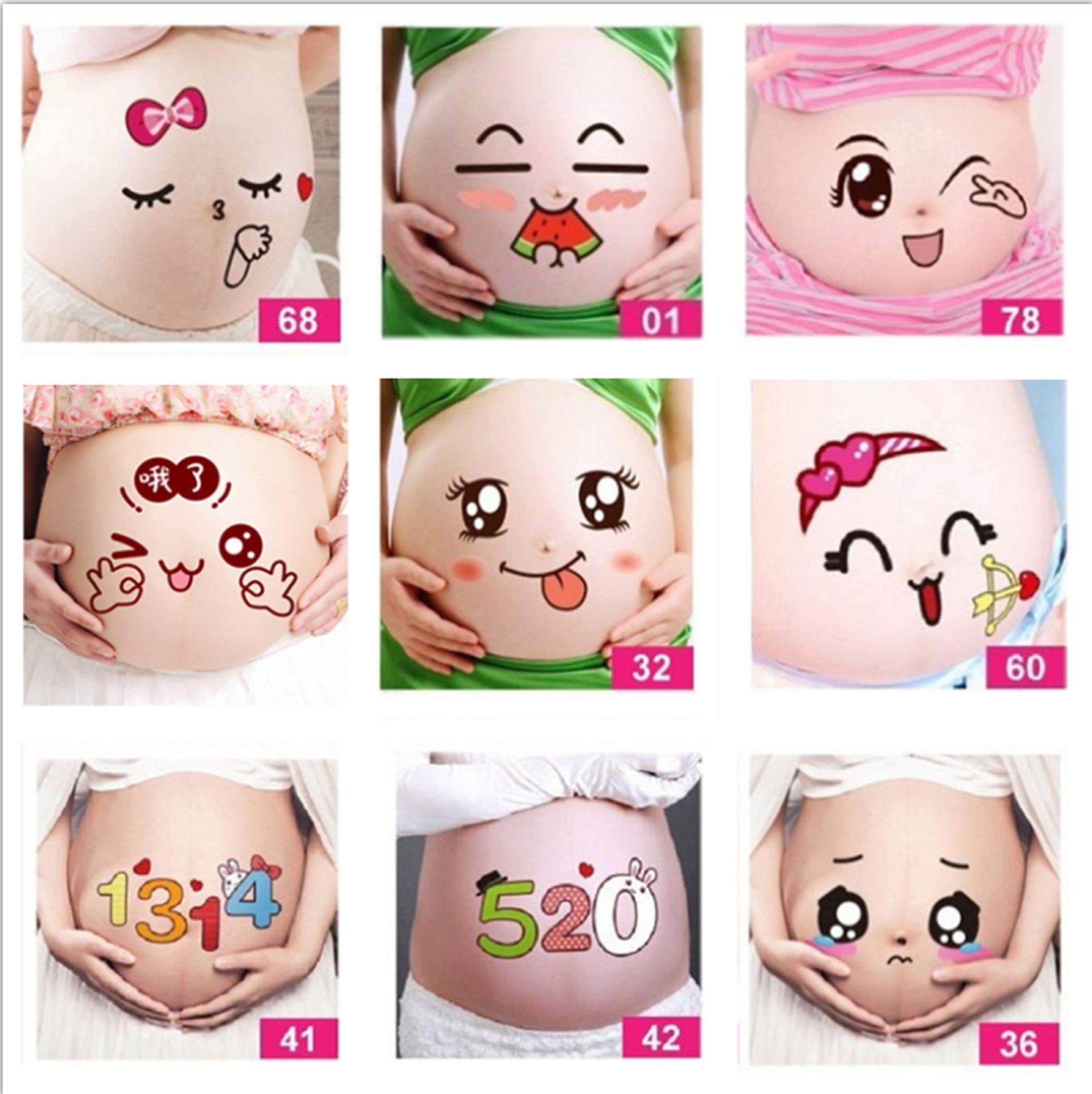 [USD 6.85] Pregnant pregnant woman belly sticker pregnant belly sticker ...