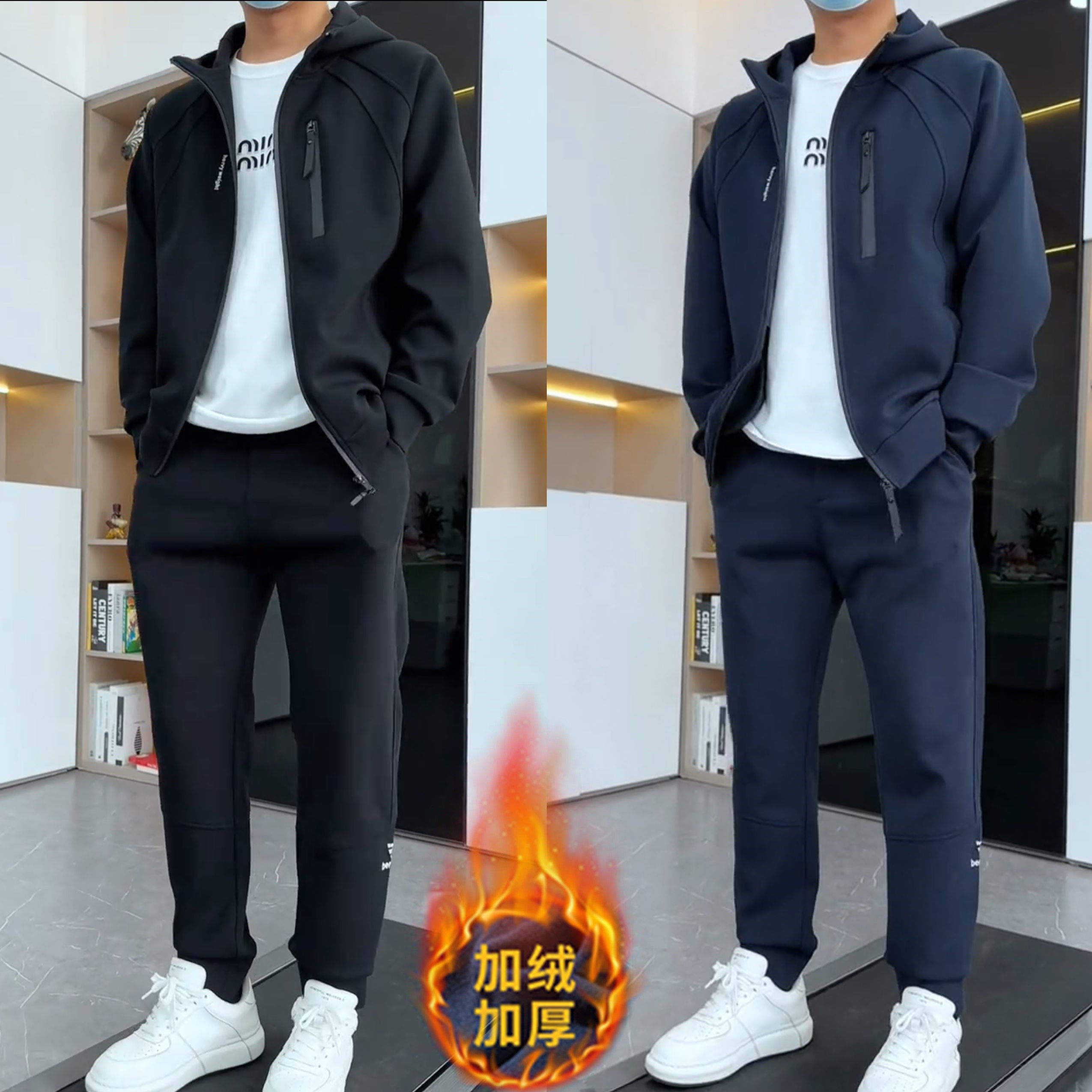 Must-have for fall/winter '25! men's hooded activewear set: trendy ...