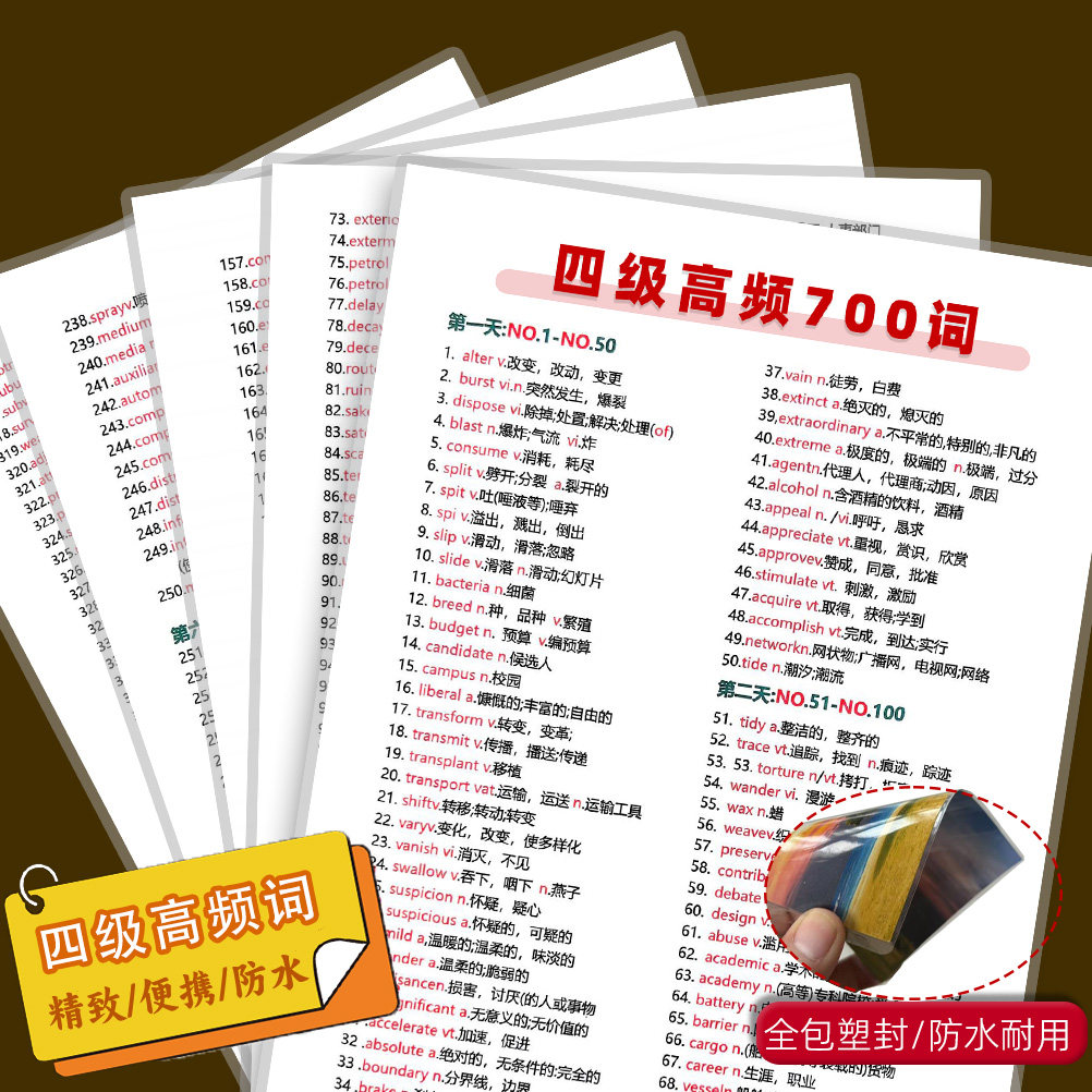 2025 cet-4 vocabulary savior! high-frequency 700 words + phrases ...