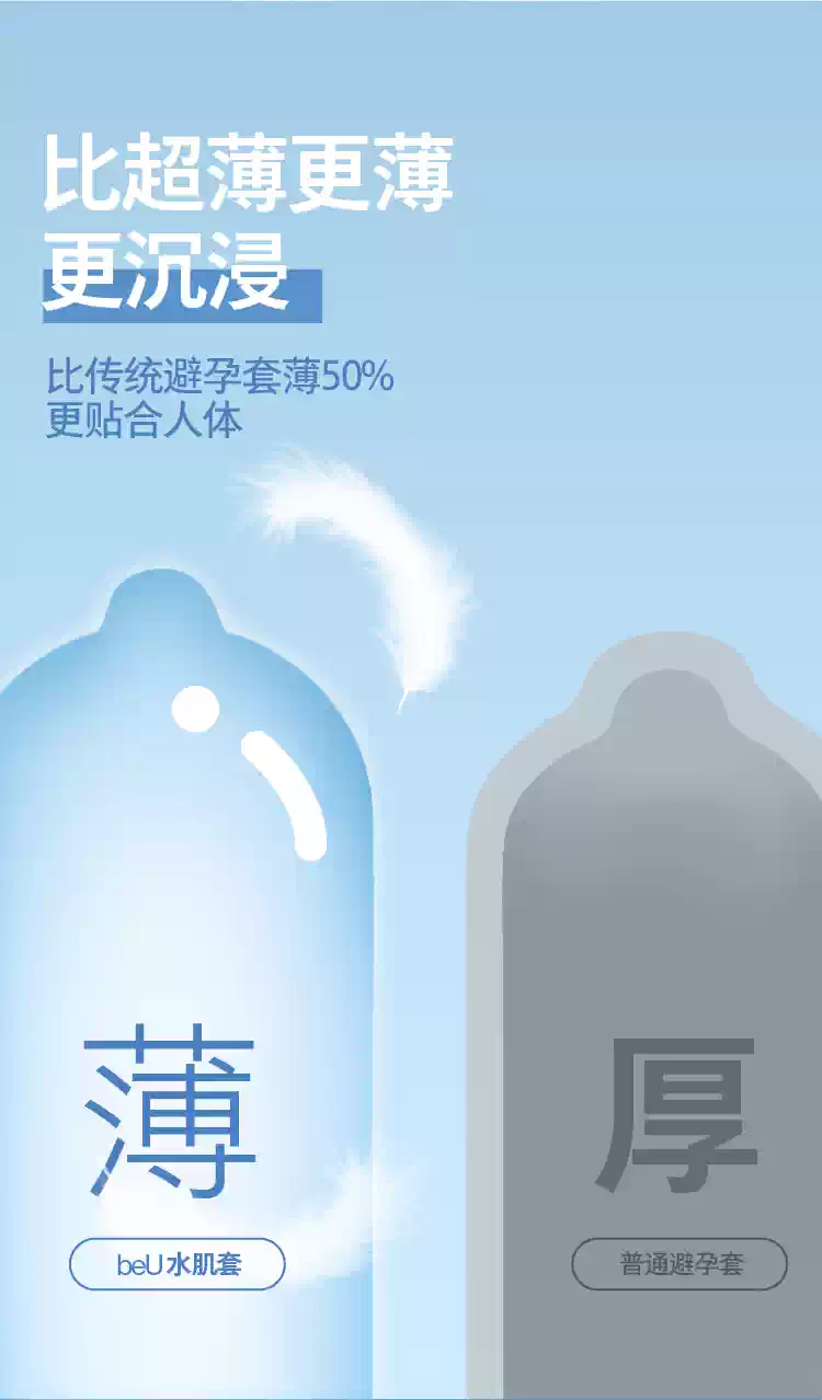 beU必遇99套避孕套安全套超薄灭活HPV玻尿酸润滑003正品旗舰-Taobao