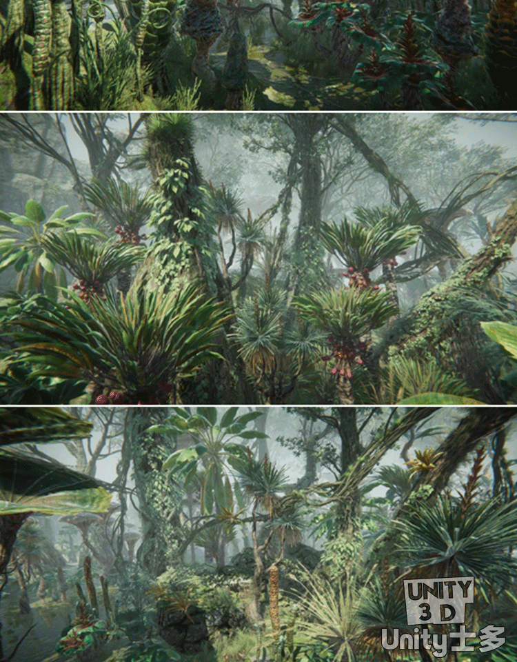 Unity科幻外星球幻想森林树木灌木模型Alien Fantasy Forest 1.2 - 场景模型 - 绘图狗-设计灵感素材集散地