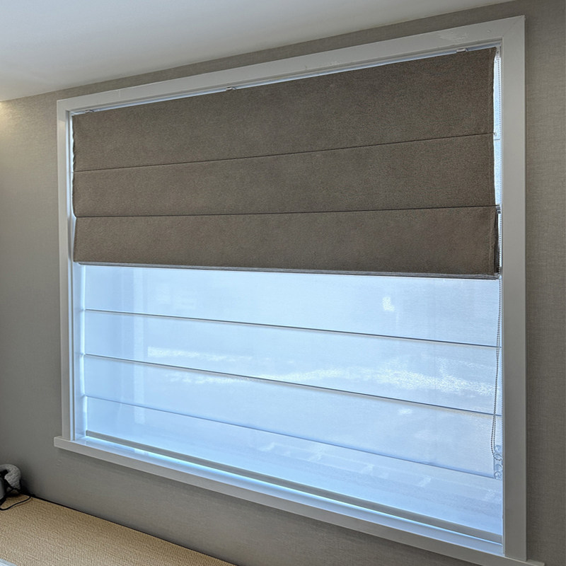 Double-layer day and night roman blinds new arrival adjustable curtains ...