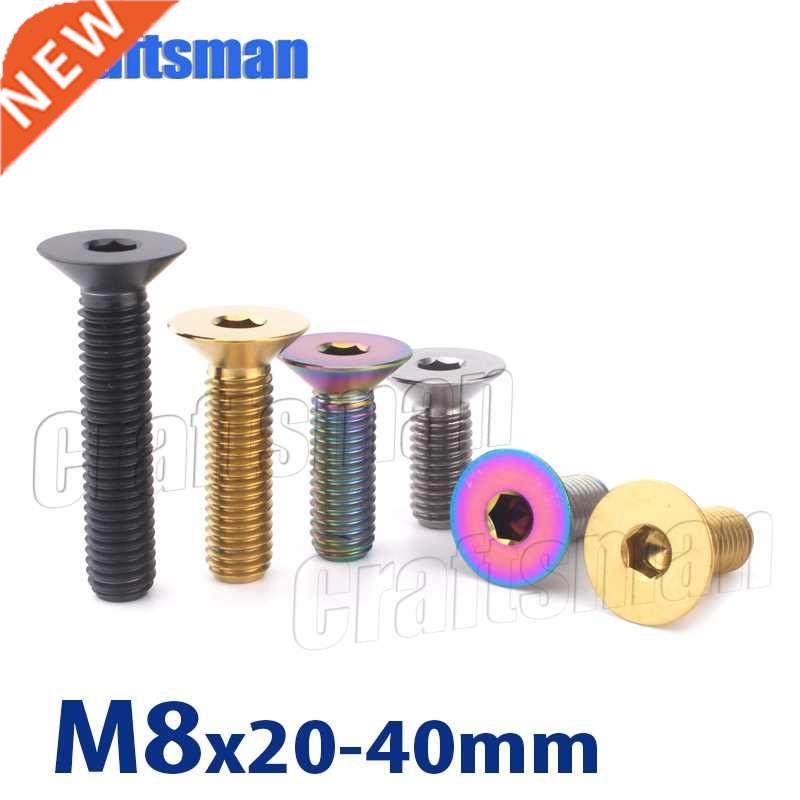 1Pcs Titanium Bolts M8X20 25 30 40mm Countersunk Head for Bi