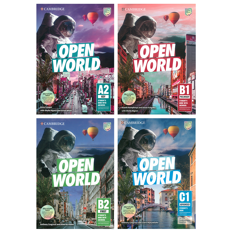 剑桥英语证书考试教材 Open World A2 B1 B2 C1 KET PET FCE CAE 学生用书练习册 带帐号答案 教师用书 白板 ...