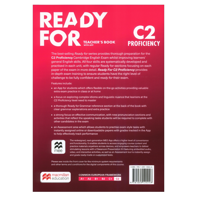 麦克米伦C2 Proficiency备考神器：Ready for C2 Proficiency Teacher's Book with App，助你轻松拿证🎓-艺术类原版书-淘宝百科网