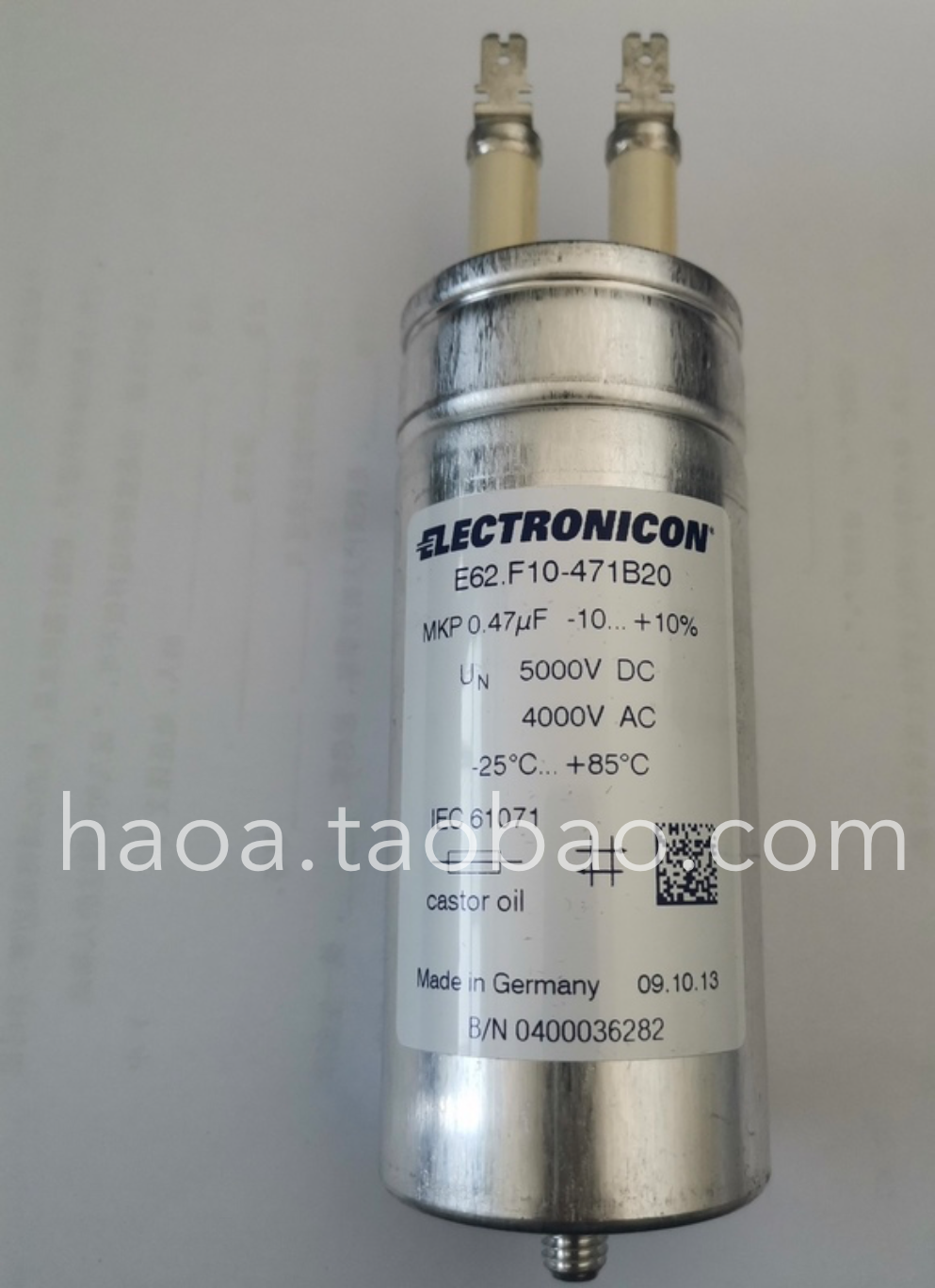 Electronicon电容MKP0.47uf德国e62.F10-471B20 5000VDC全新正品评价 - 淘宝网