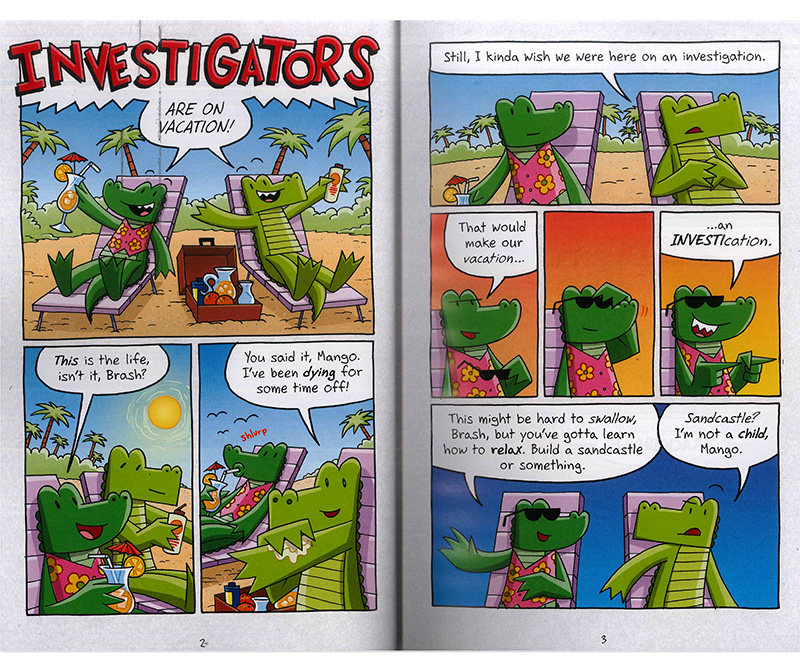 英文原版 InvestiGators Boxed 鳄鱼侦查员8册精装爆笑漫画书-阿里巴巴