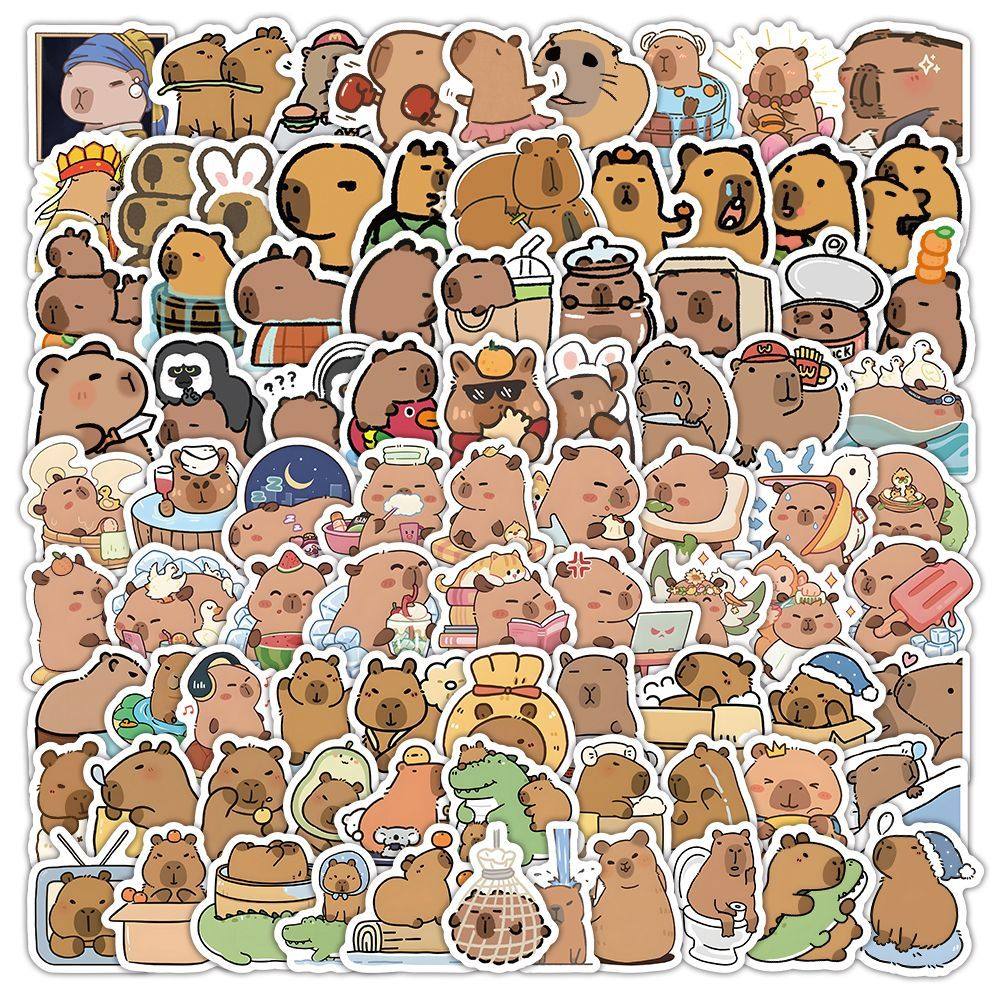 Cute cartoon capybara stickers make life more stylish! 🌈