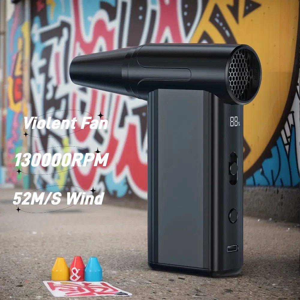 130000RPM Portable High Speed Turbo Fan Mini Jet Fan 52M/S-Taobao