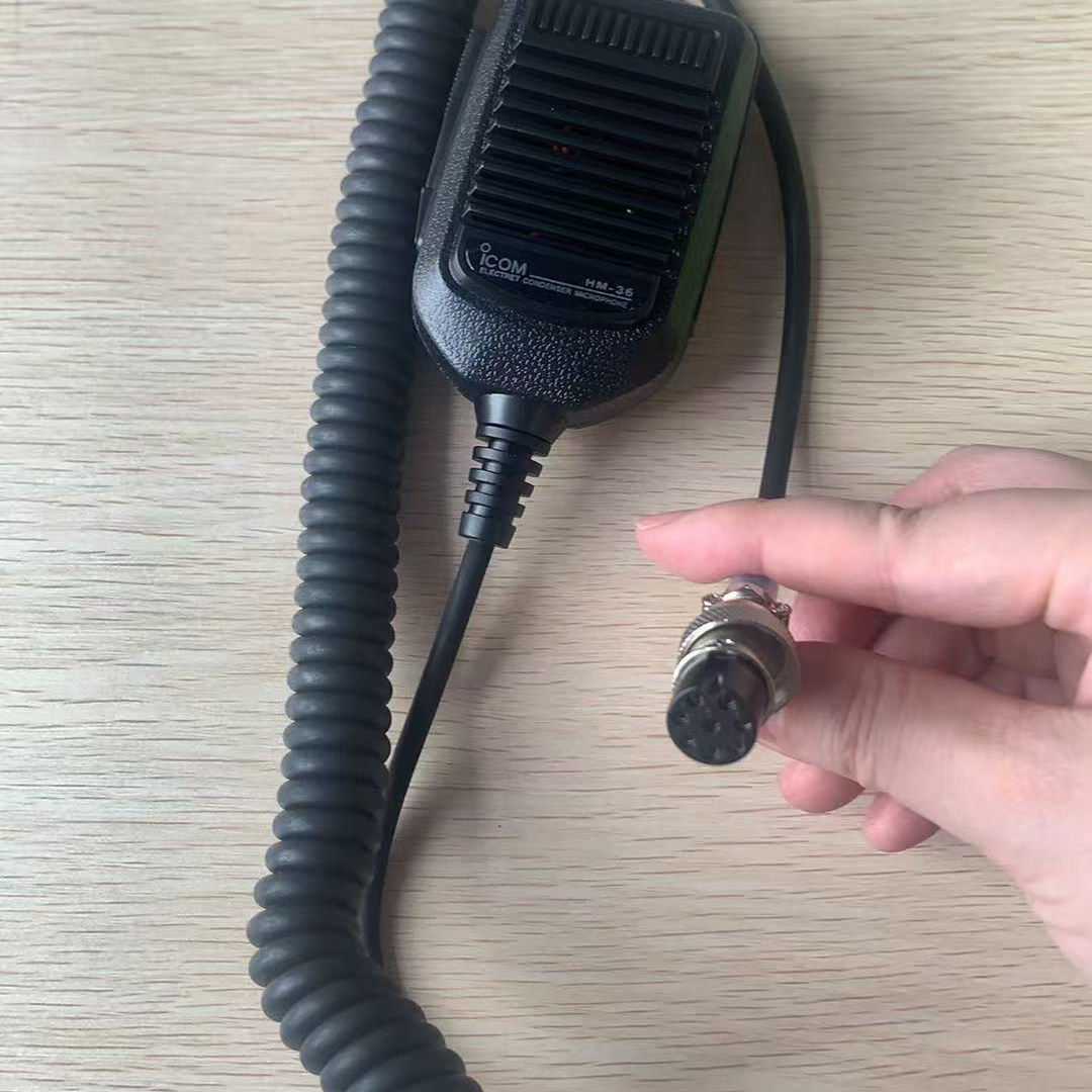 ICOM/艾可慕HM-36 IC28A/229C/718/449C车台话筒/手咪 航空头8芯