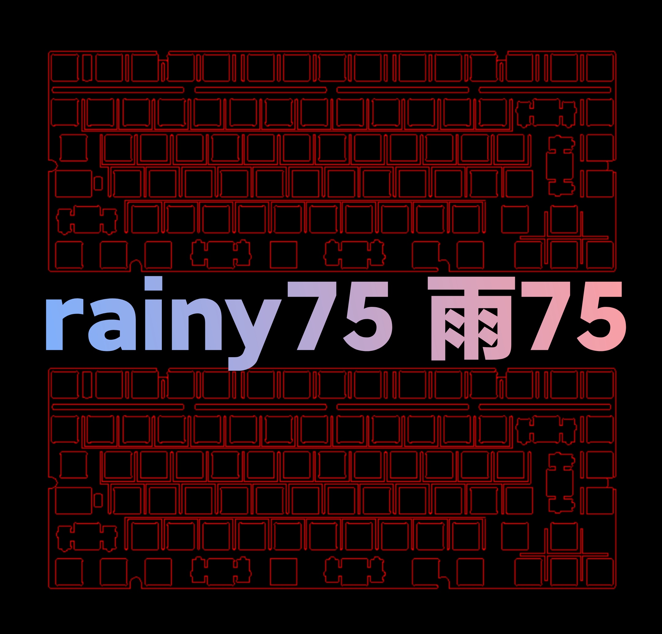 Rainy75 Rain 75 Mechanical Keyboard Positioning Board Customized Kit ...