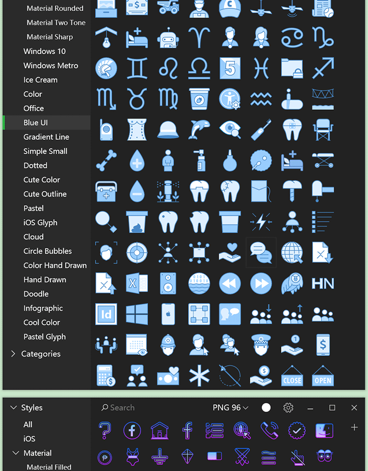 Icons8Pichon图标库Win版135000+矢量ICON免扣logo图库png素材svg - 软件插件 - 绘图狗-设计灵感素材集散地