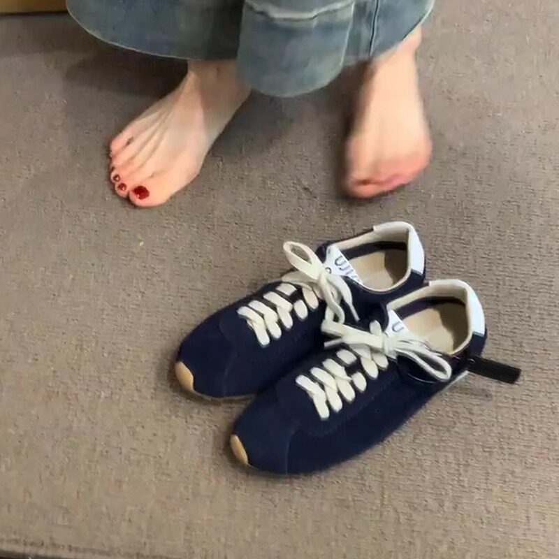 Goatskin korean retro german army trainers: versatile flat training ...