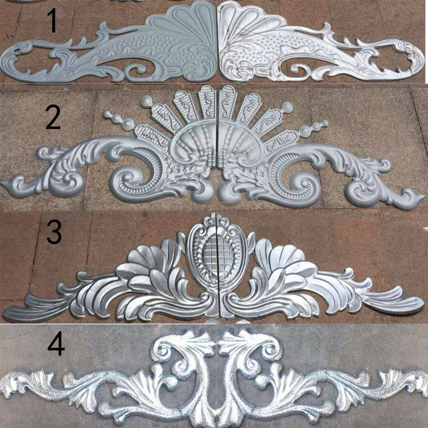 🌟 Wrought iron gate accessories: imitation aluminum stamped door flower ...