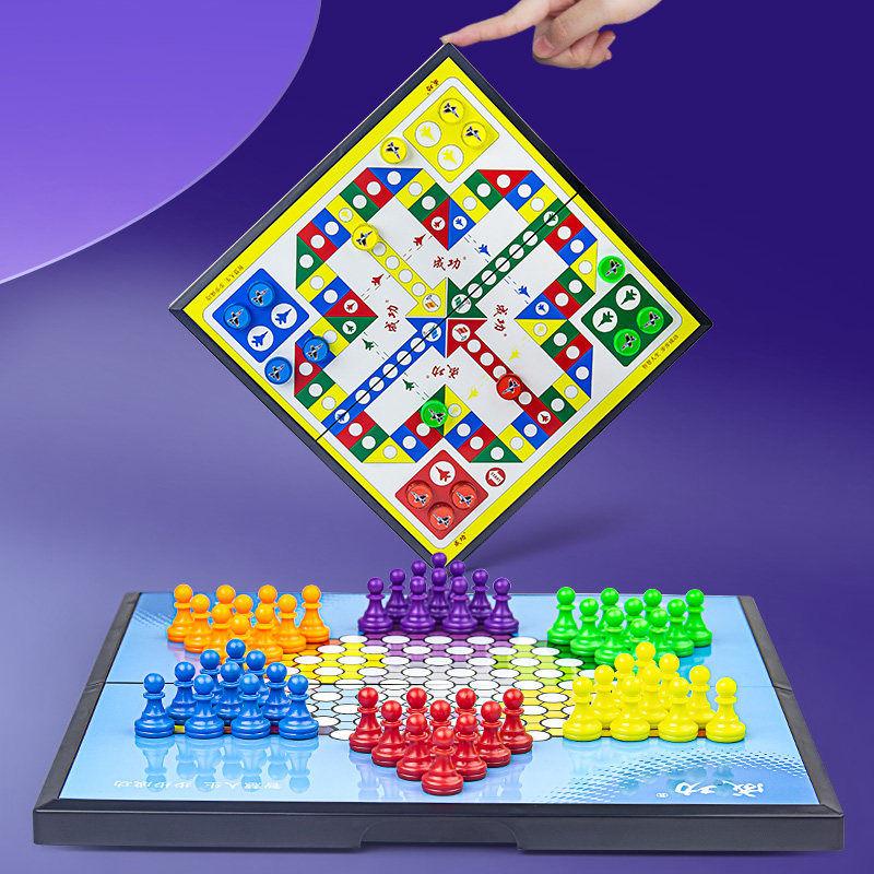 飞行棋+五子棋+跳棋多合一磁吸棋盘｜幼儿园小学生必入的益智玩具-飞行棋-淘宝百科网