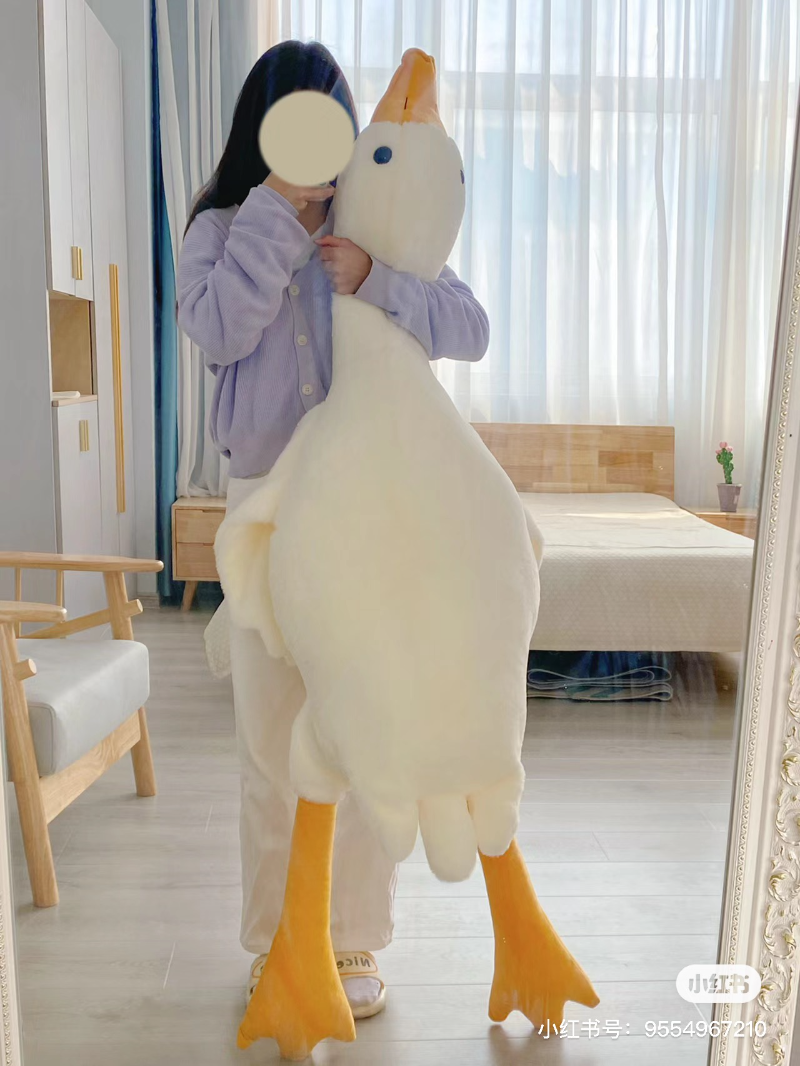 160cm Gaint White Goose Plush Toy Super Soft Goose Stuffed A-Taobao
