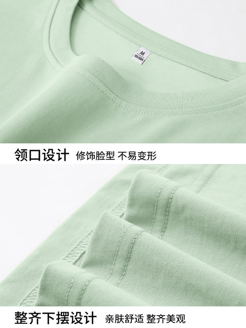 Jevis pure cotton short-sleeved women's T-shirt summer 2025 new loose ...