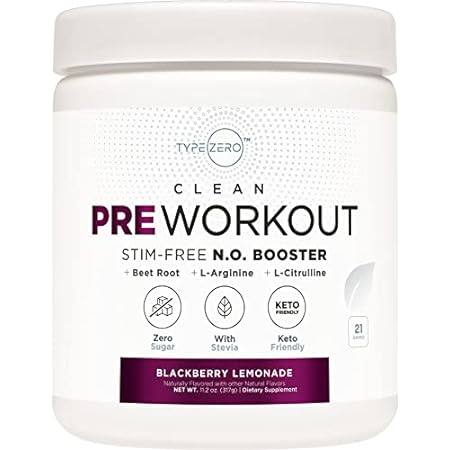 Type Zero Ultra Clean Stim Free Pump Pre Workout (Blackbe
