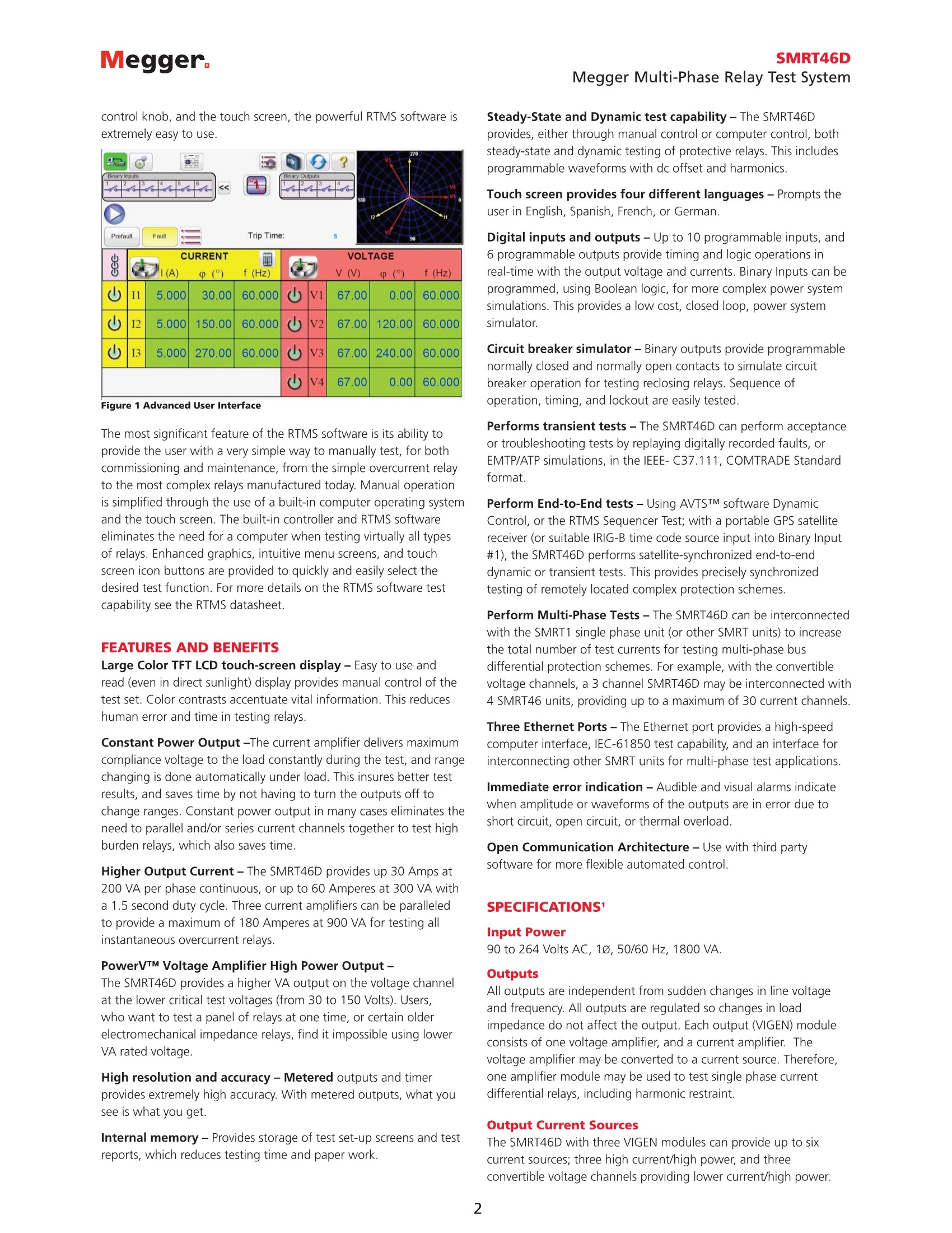 梅凯美国梅格 Megger SMRT46D 继电保护测试仪-阿里巴巴