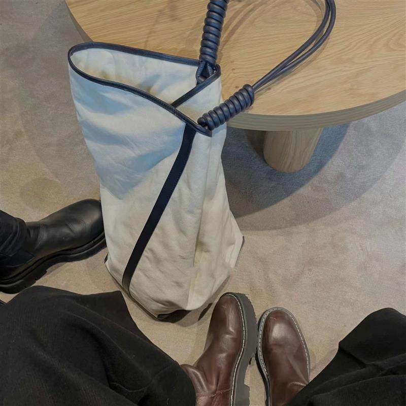 demi fashion large-capacity rope knot tote bag shopping bag-Taobao