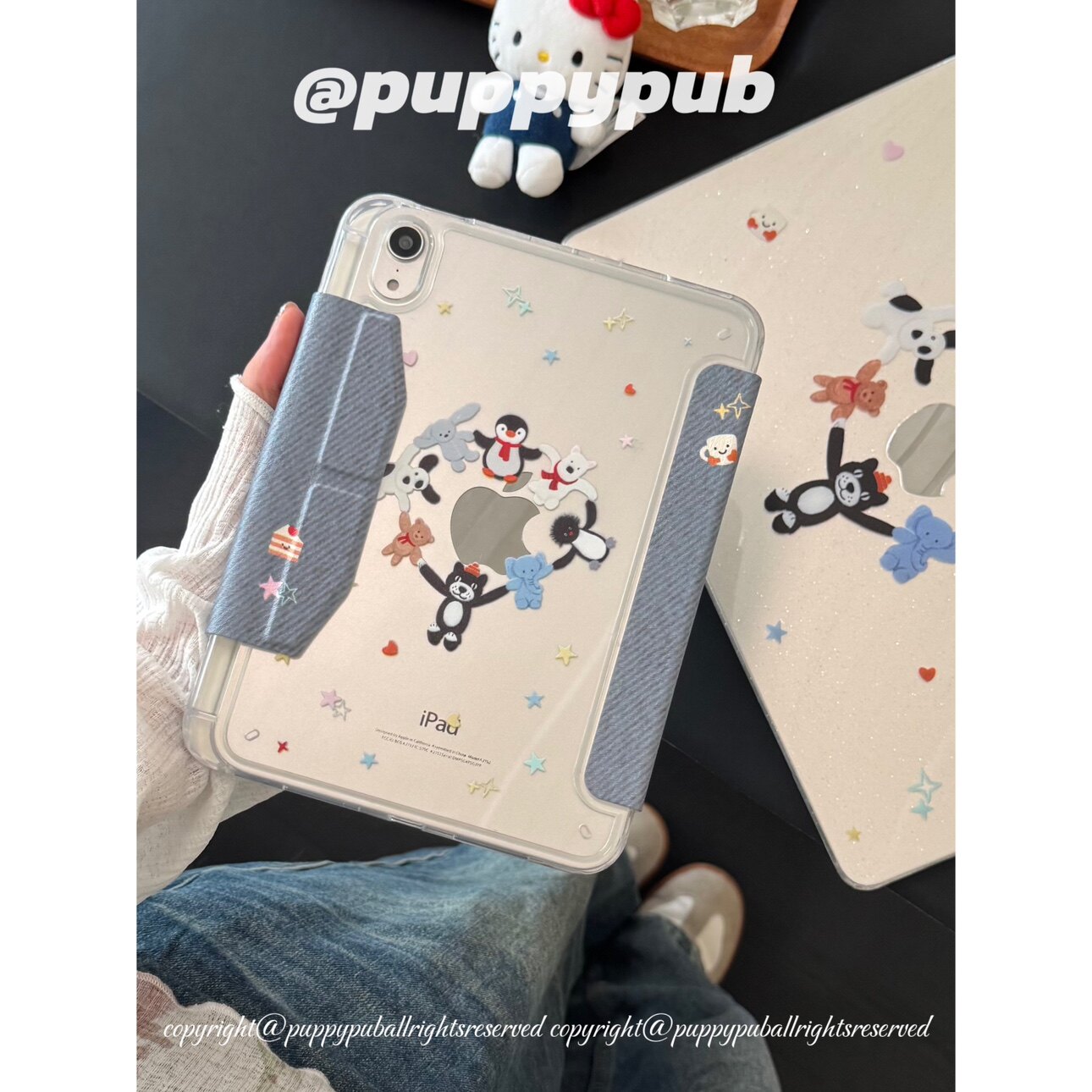 Puppypub~牛仔玩偶 Jellycat平板壳：给你的iPad Pro 2024/Pro 11寸/Air 4/5/6/MINI 6/7一个温暖的拥抱！-平板电脑保护套-淘宝好物网