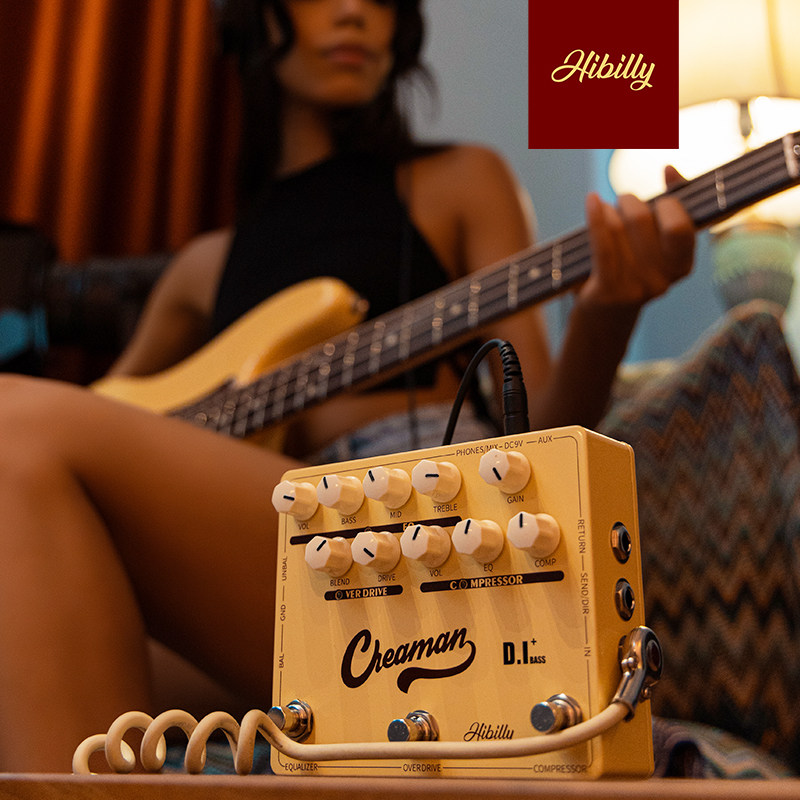 Hibilly禾贝里Creaman电贝斯DI盒综合单块效果器箱体模拟：音乐制作人的必备神器！🎸🎶-综合效果器-淘宝百科网