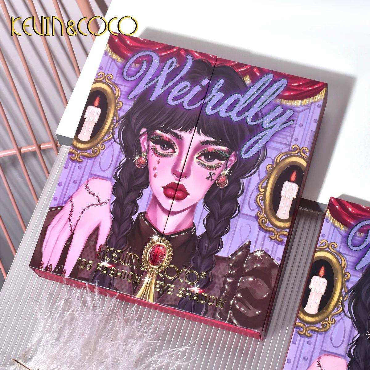 KEVIN&COCO 105 Color Wednesday Flip paper eyeshadow Tray Pea