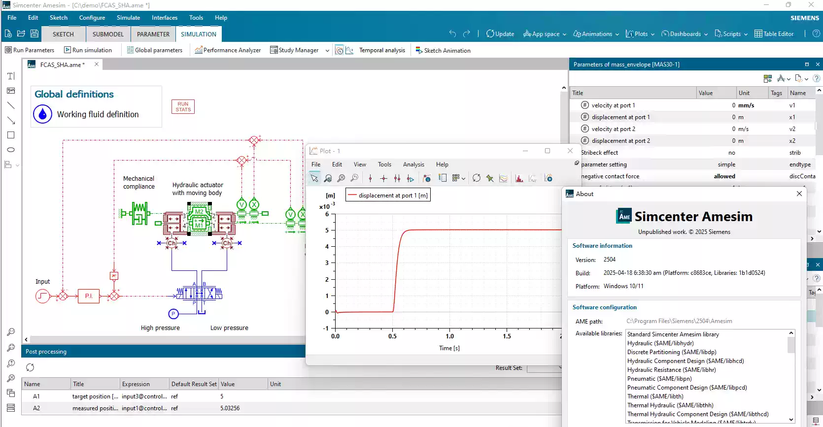 Simcenter Amesim 2504软件全模块可用，可与Matlab2025a联合仿真