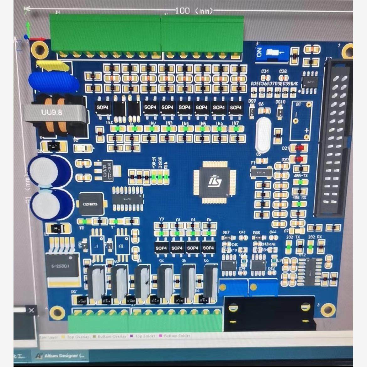 FX3U，PLC全套方案，STM32仿三菱方案 包含原理图，pcb ，源代码