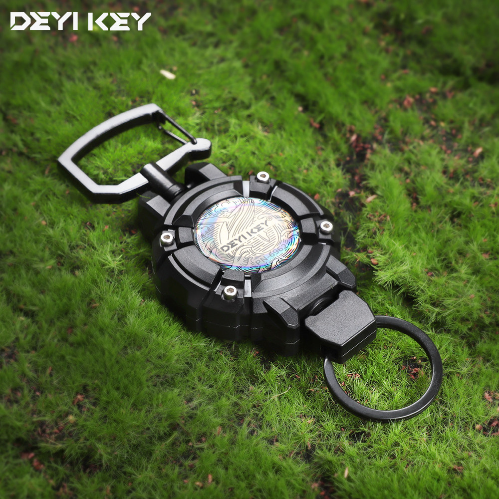 🌟户外探险必备神器！可伸缩高回弹易拉扣钥匙链，告别遗失恐惧！💪-伸缩扣-淘宝好物网