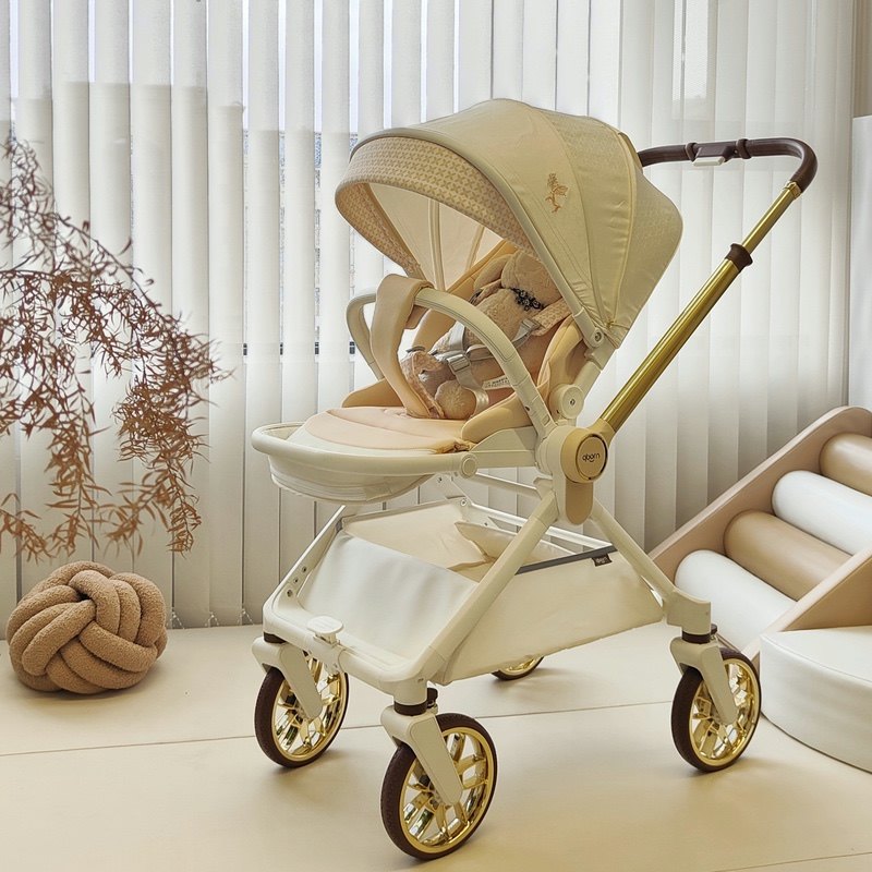 Qborn white deer high view double stroller: the new choice for baby ...