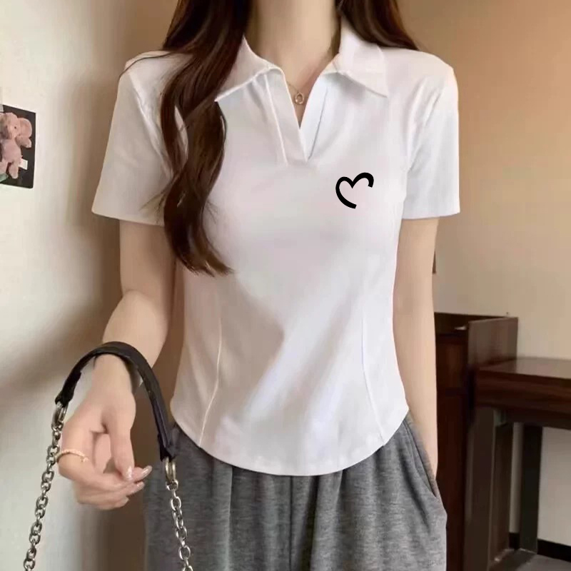 大码女装胖mm正肩Polo衫2025夏季新款短袖t恤遮肉显瘦洋气上衣服-Taobao