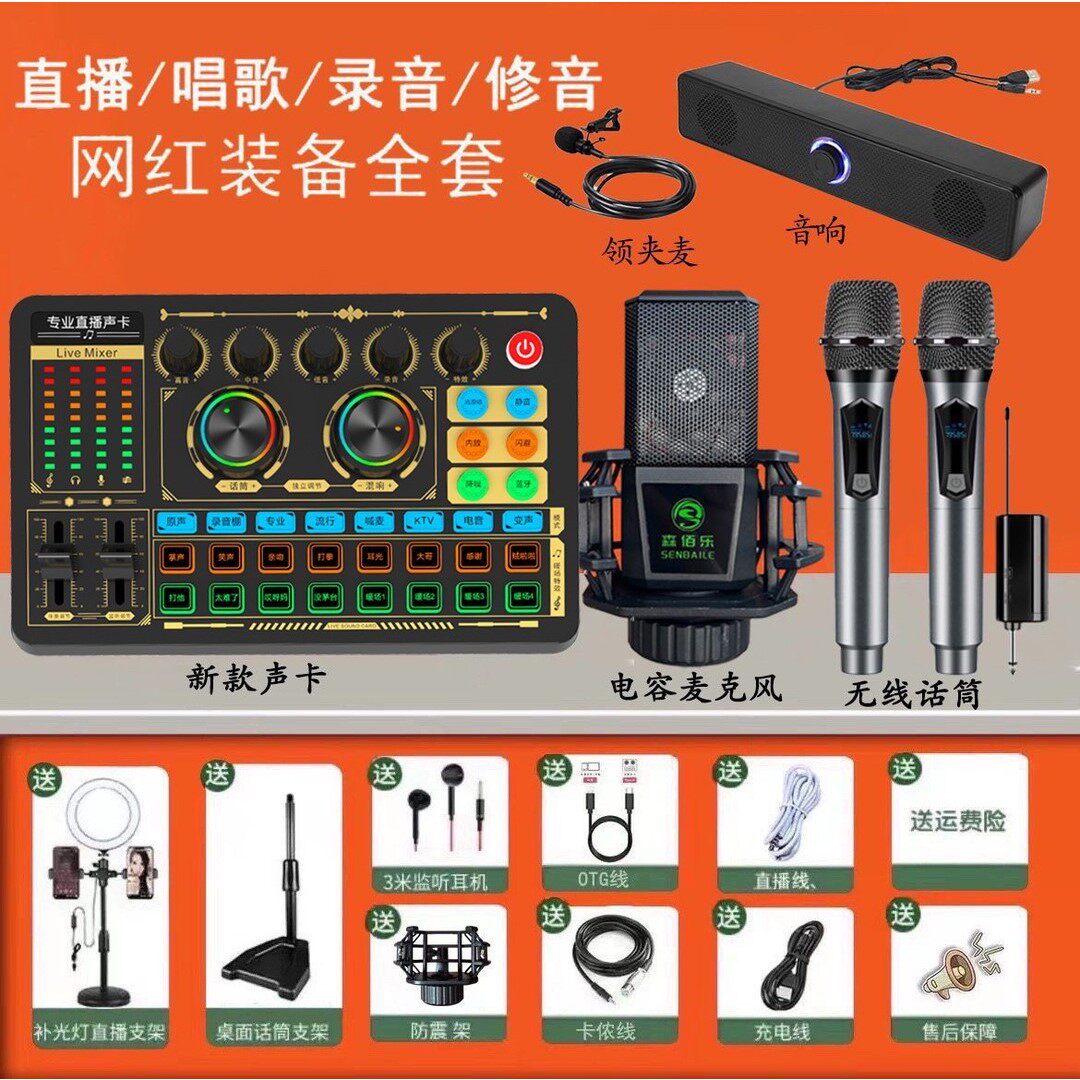 25年最新森佰乐直播声卡推荐｜无线降噪+专业音质，网红唱歌必备神器！-外置声卡-淘宝好物网