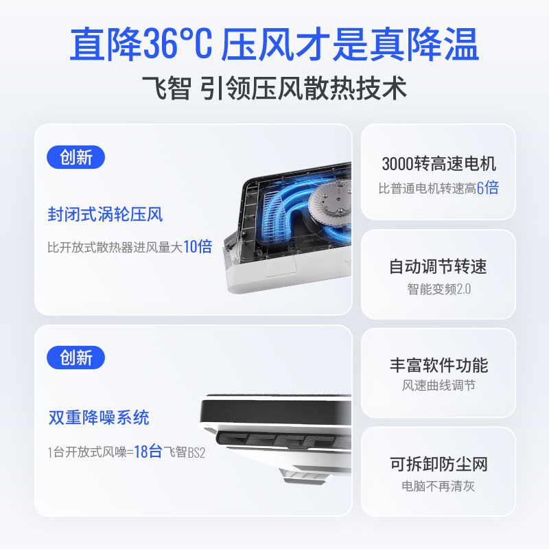 【首发新品】飞智BS2/BS2Pro：游戏本散热神器，静音降噪，涡轮压风，散热新体验！-笔记本散热器-淘宝百科网