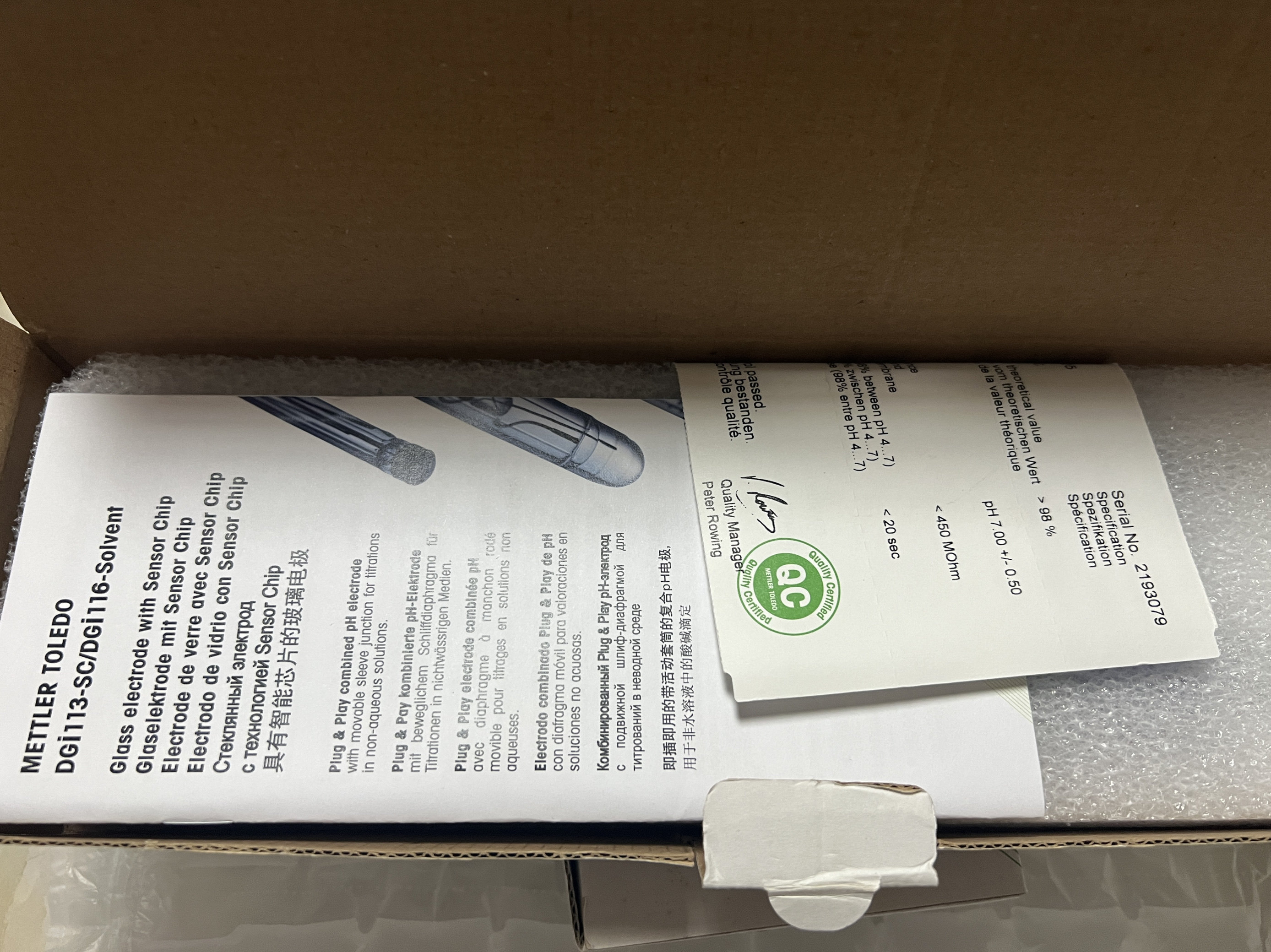 梅特勒METTLER PH电极51109505 DGi116-Solvent：瑞士原装进口，实验室测量新利器！🔬💧-有机聚合物电极-淘宝百科网