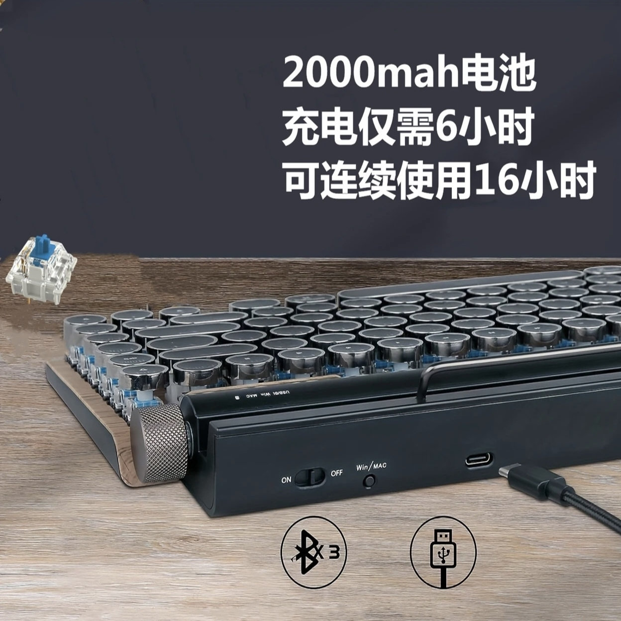 AOC KB701无线蓝牙键盘概述：平板手机多设备兼容便携式解决方案-数码设备外接键盘-淘宝百科网