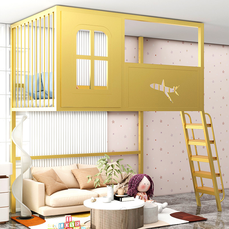 Loft bed, tree house bed, princess kids bunk bed, under-the-bed table ...