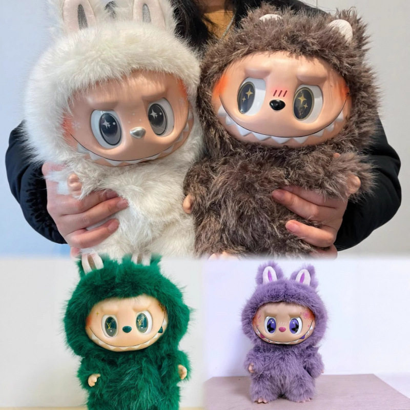 拉布布大首领38cm泡泡改娃潮玩labubu大天使搪胶公仔玩偶摆件：梦幻来袭，收藏界的宠儿！-棉花娃娃-淘宝好物网