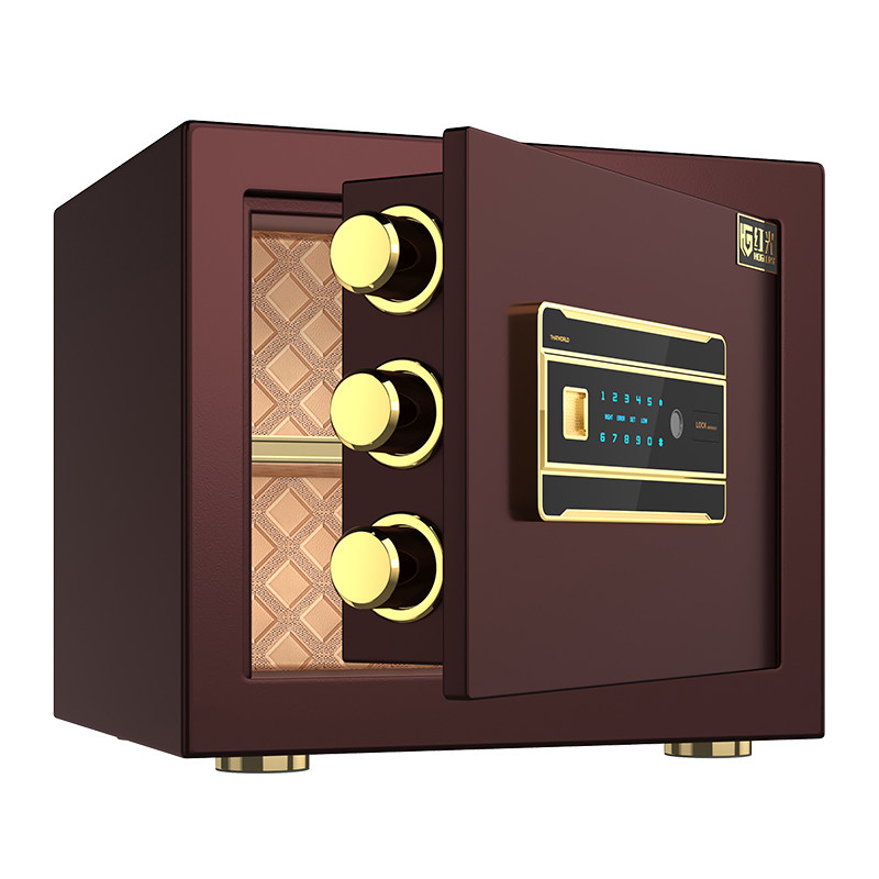 红光保险柜家用小型25/30/45cm办公指纹密码全钢防盗保险箱入墙迷你隐形保管箱-保险箱-淘宝百科网