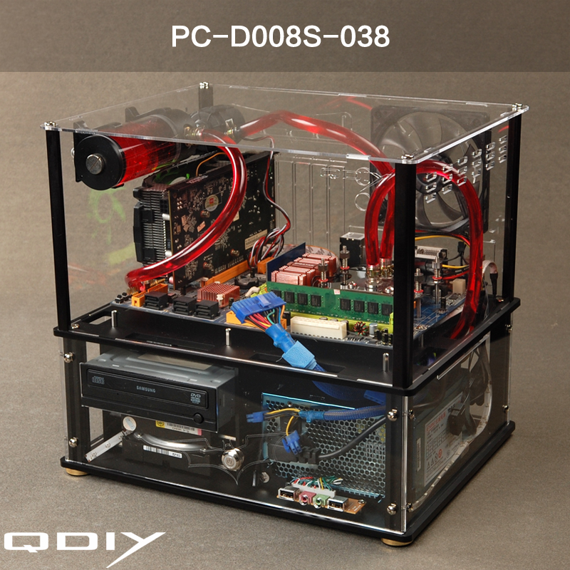 (QDIY)New transparent main case Desktop computer acrylic main case ...