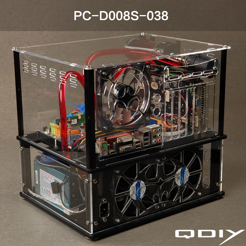 (QDIY)New transparent main case Desktop computer acrylic main case ...