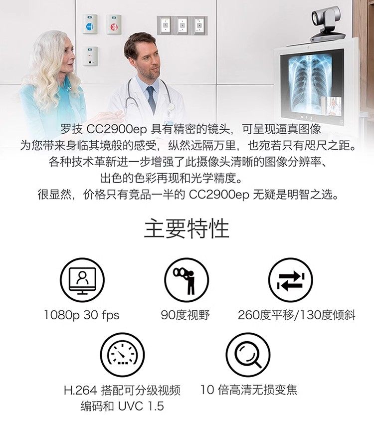 罗技PTZ PRO2 CC2900EP视频会议神器！10倍变焦+1080P，开会也能拍大片！🔥-视频展台-淘宝百科网